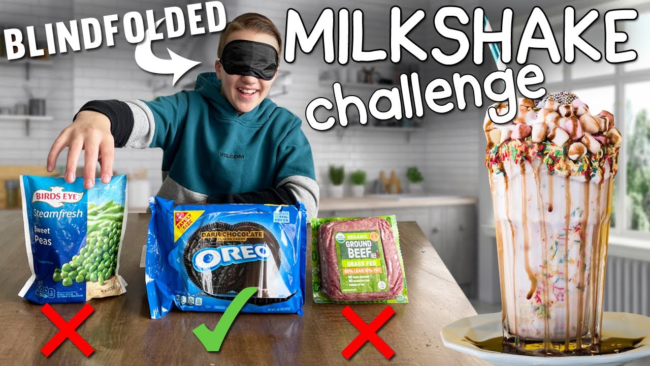 Don't Pick the WRONG One!! Blindfolded Milkshake Challenge - YouTube
