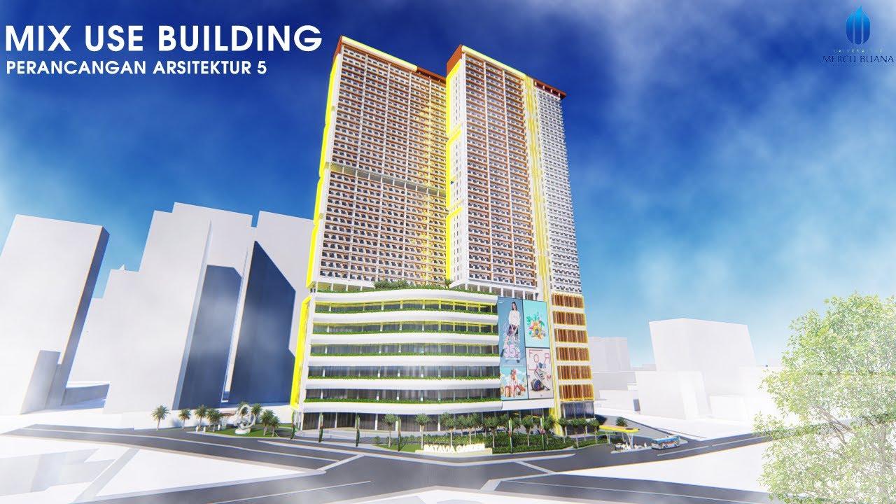 MIX USE BUILDING PERANCANGAN ARSITEKTUR 5 - YouTube