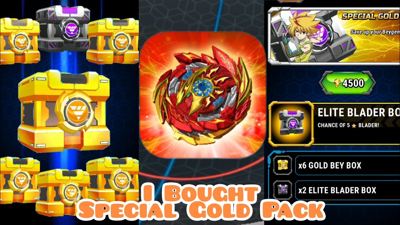 I Spent 4000Gems To Buy Special Gold Pack In Beyblade Burst Rivals Game ...