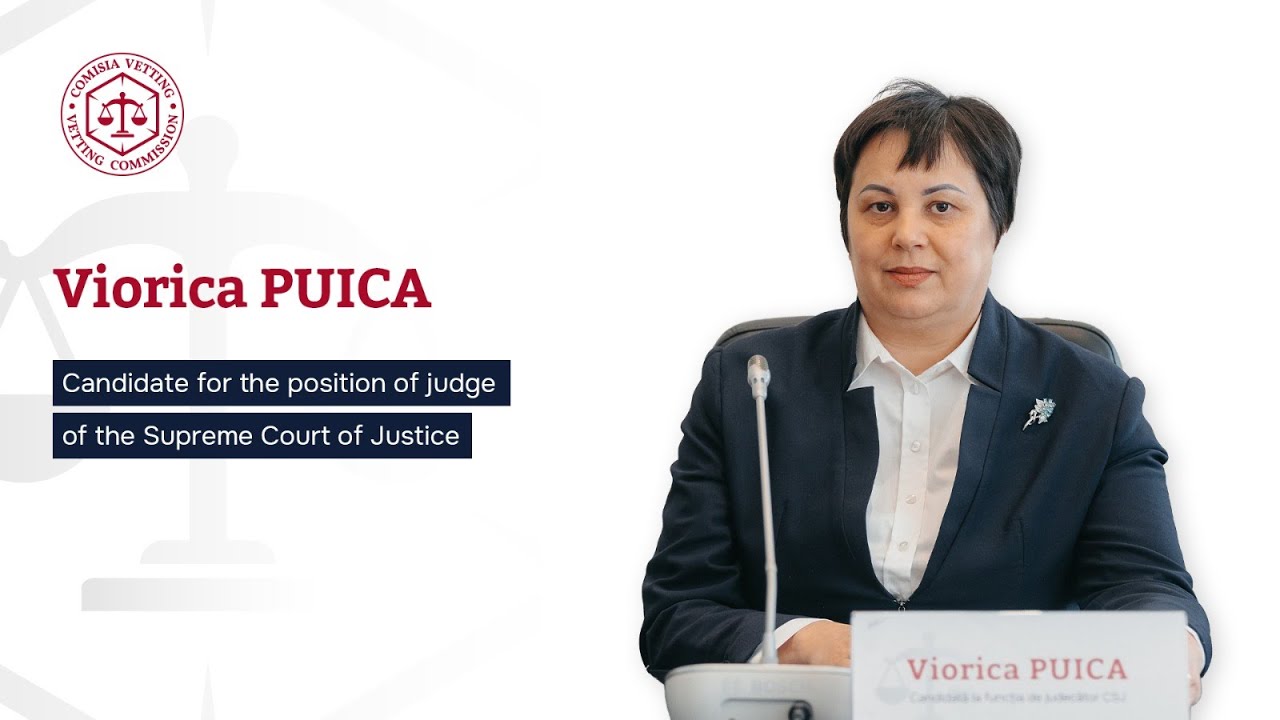 Hearing of the candidate for the position of judge of the SCJ, Viorica PUICA - YouTube
