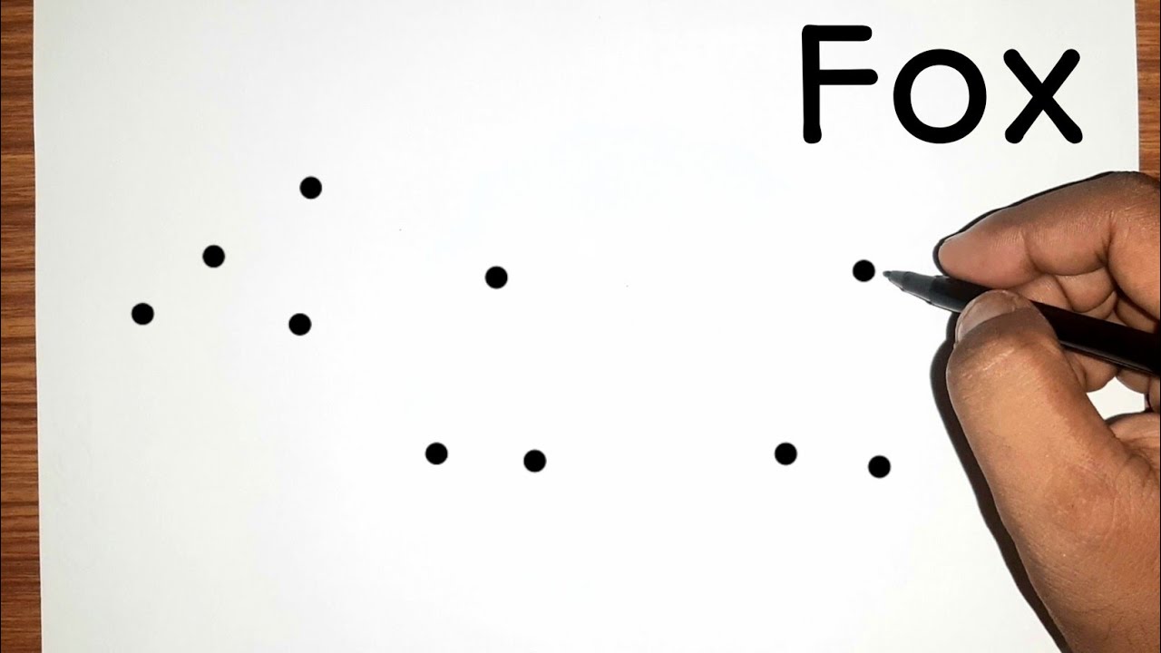 Fox drawing with dots | Fox drawing easy | শিয়াল আঁকার সহজ কৌশল ...