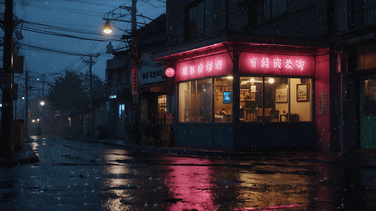 Late Night Tokyo Streets 🌙 Soft Rain, Neon Lights, Chill Lofi Vibes ...