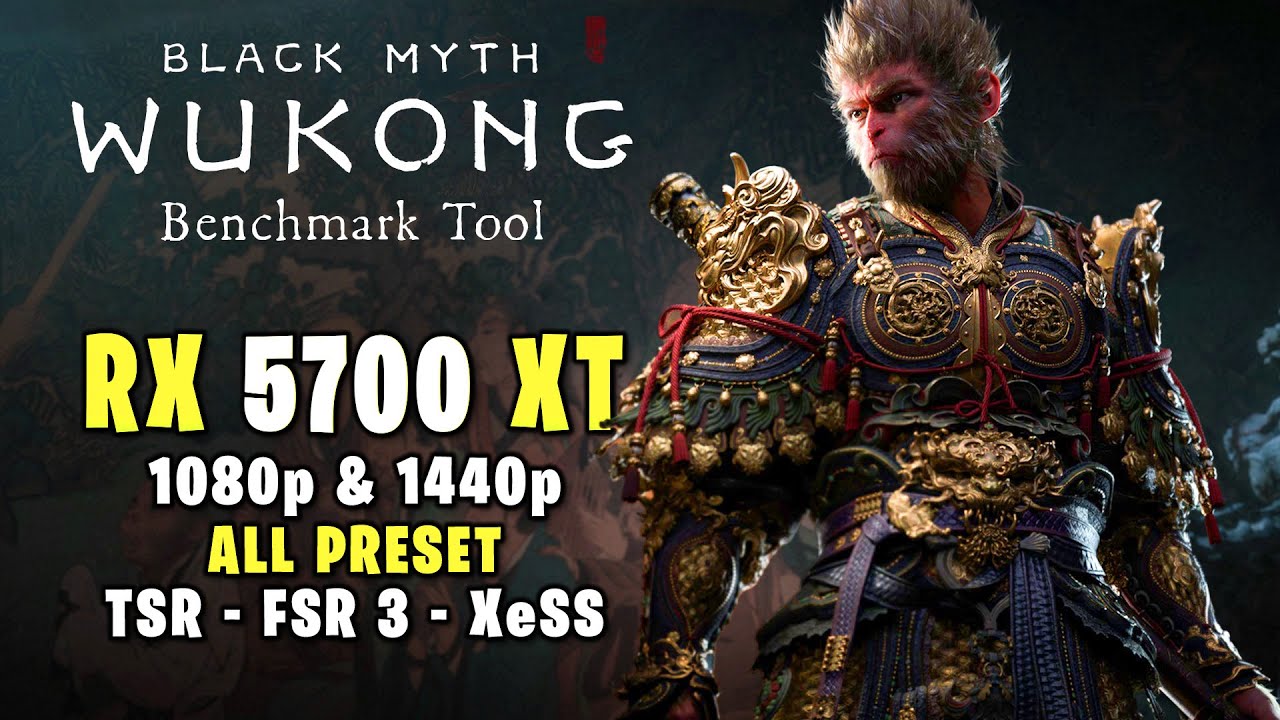 Black Myth: Wukong Benchmark Tool - RX 5700 XT - YouTube