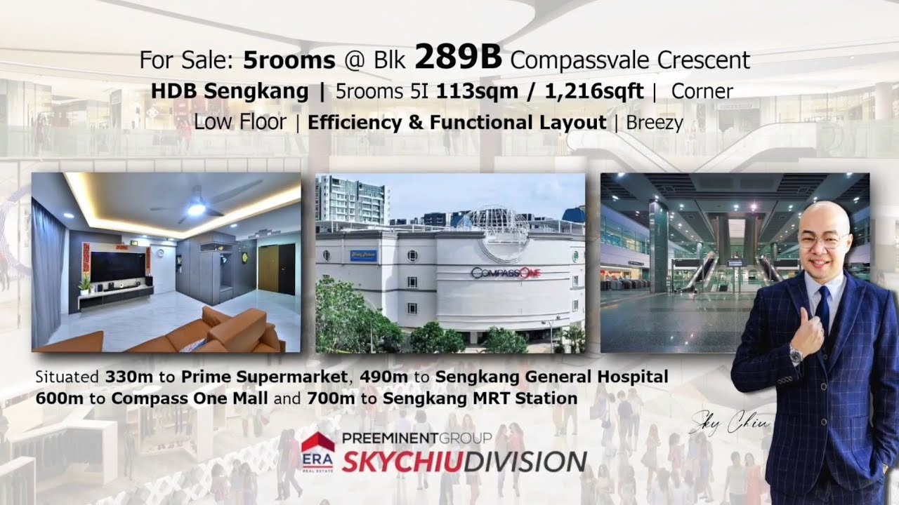 HDB Sale: 5rooms @ Blk 289B Compassvale Cres| Compass One Mall ...
