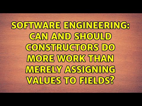 Can and should constructors do more work than merely assigning values ...