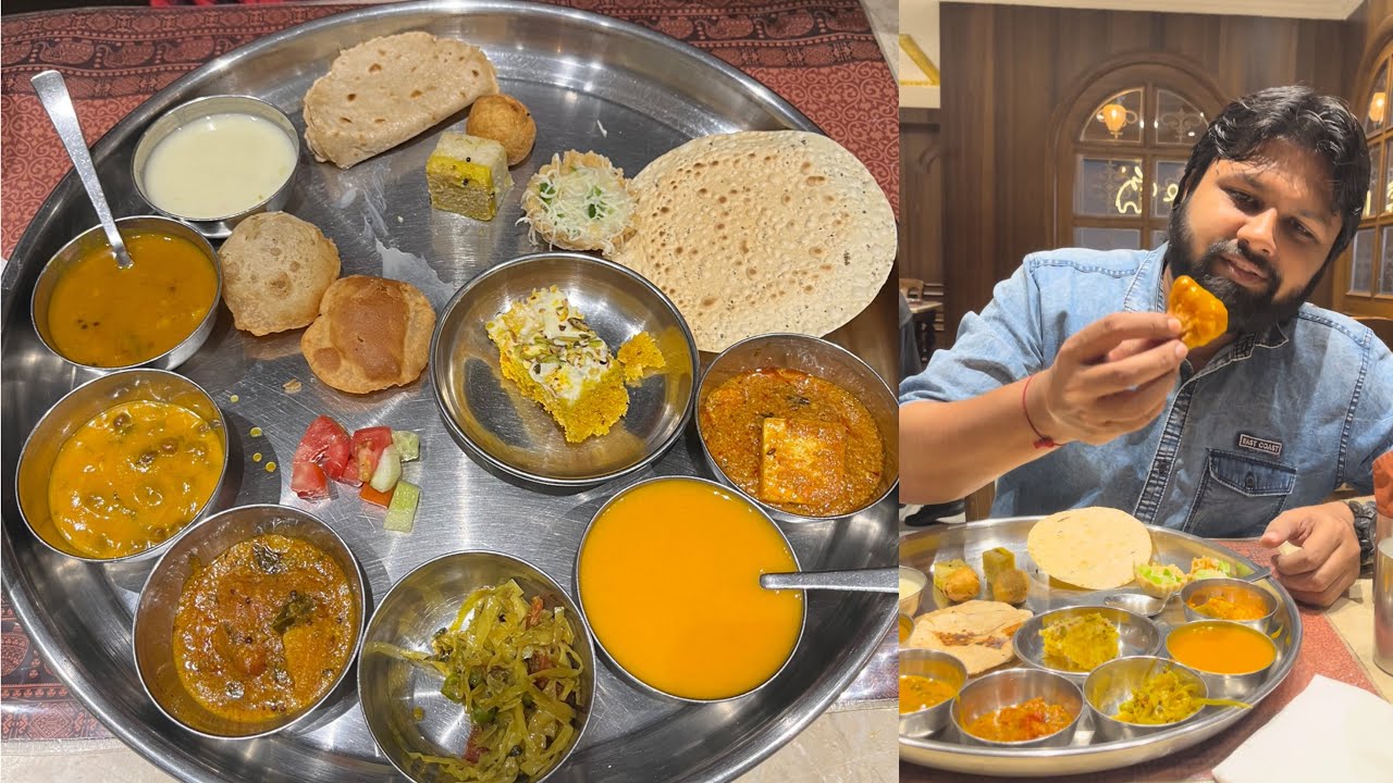 કેરી નો રસ કે રબડી ઘેવર | તમે શું ખાશો ? | Unlimited Gujarati Thali of ...