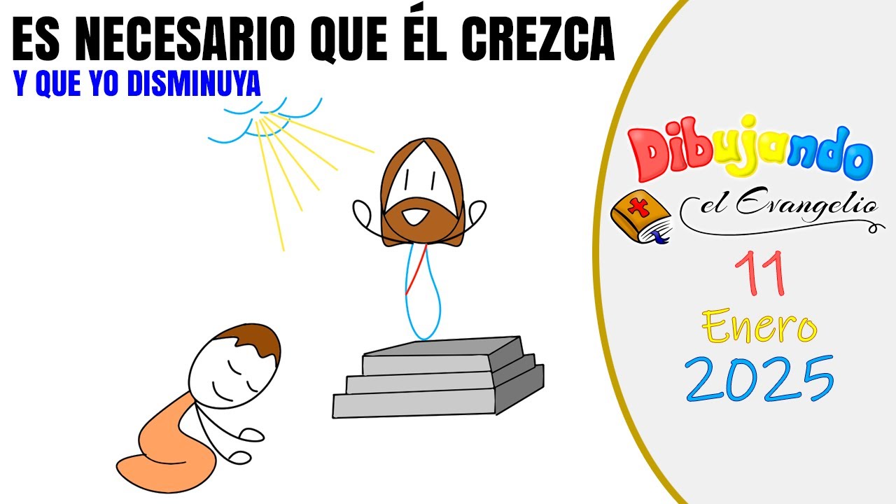 Dibujando el Evangelio | Juan 3,22-30 | Es necesario que Él crezca y que yo disminuya🌟 - YouTube