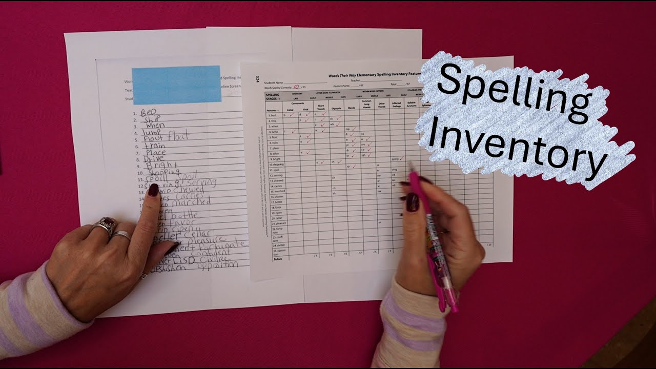 How to Give and Score a Spelling Inventory - YouTube