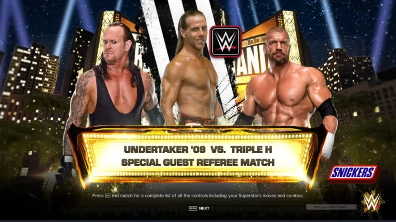 WWE 2K24 - Triple H vs. The Undertaker - Shawn Michaels Special Guest ...