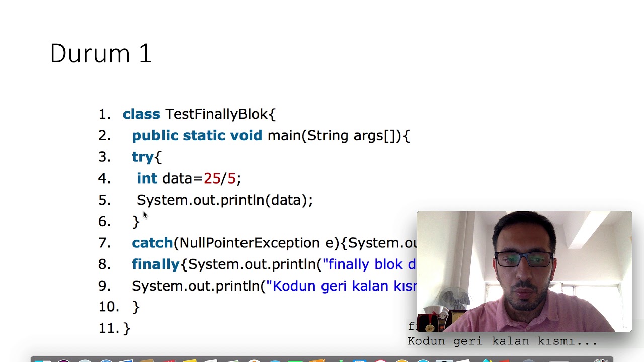 Java - Ders 72: finally Bloğu Kullanımı - YouTube
