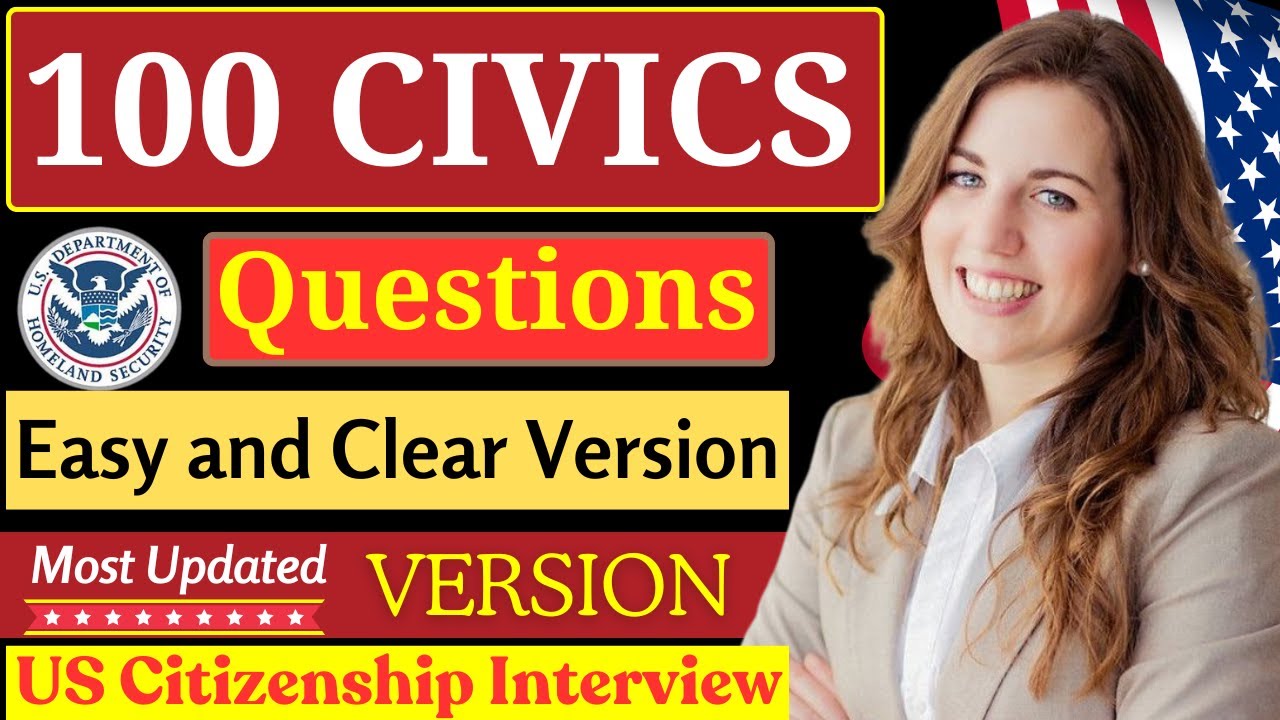 2024 USCIS Official 100 Civics Test Questions & Answers, U.S ...