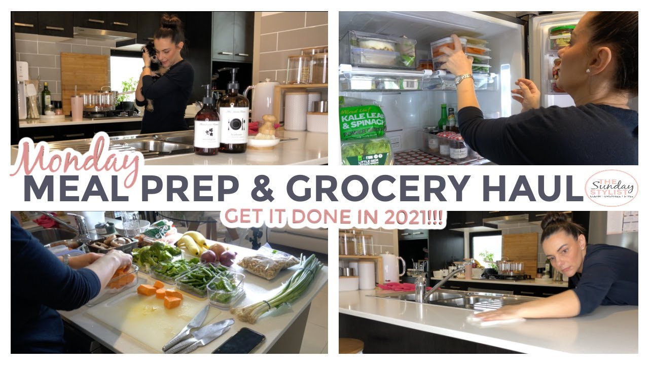 MEAL PREP MONDAY - Grocery Haul, Family Meal Plan & Kitchen Clean With ...