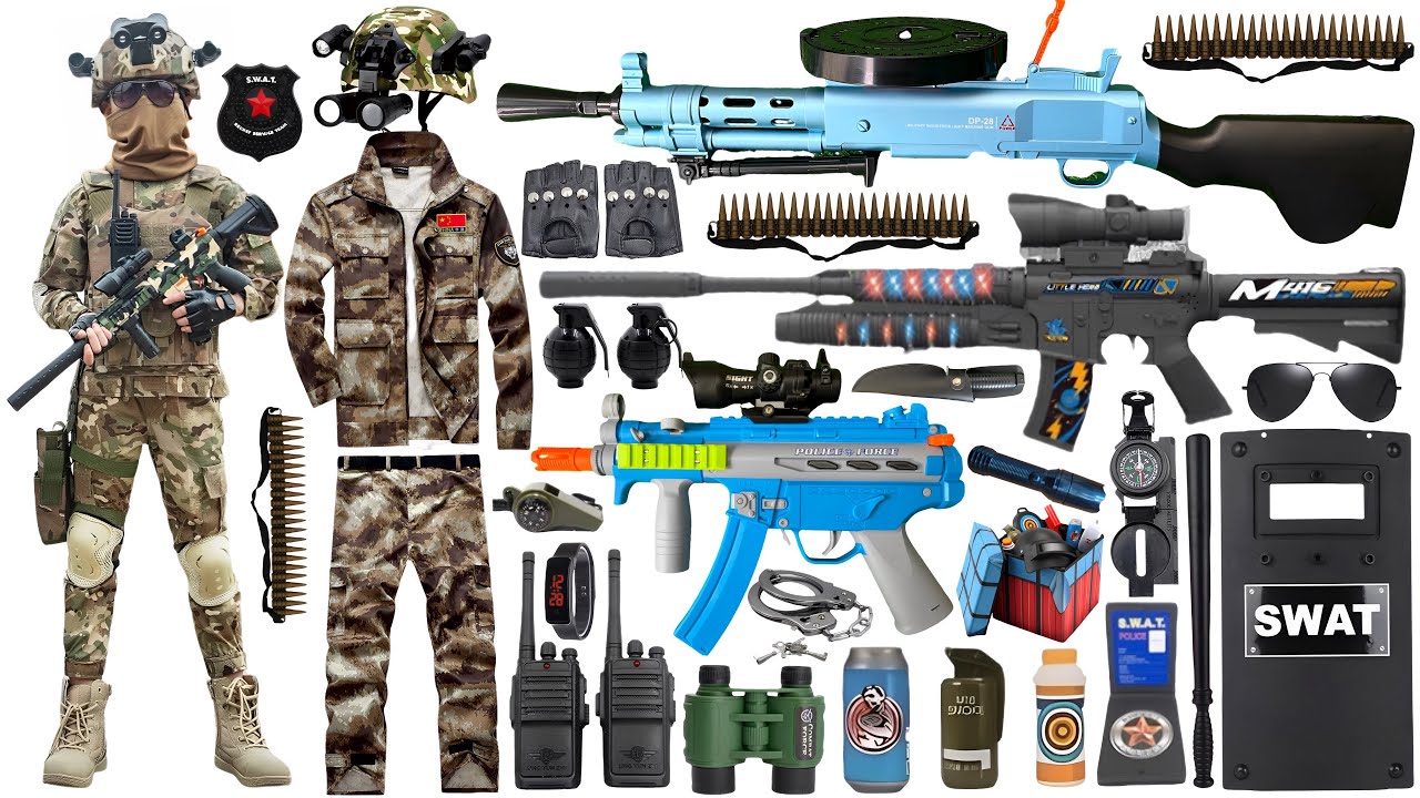 Special Forces Military Toy Gun Set Open Box, DP-28 Light Machine Gun ...