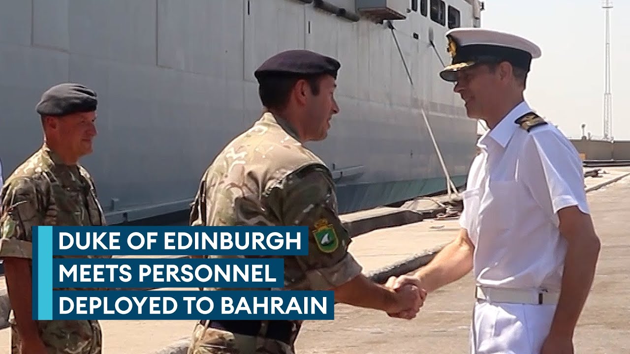 Prince Edward meets Royal Navy and RFA personnel deployed on Gulf ...
