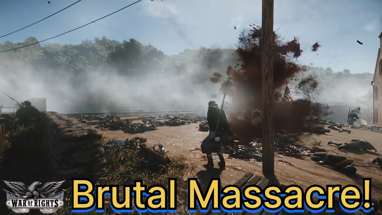 Raining Hell! Artillery Bombardment Destroys Everything in War of Rights 💀💣 - YouTube