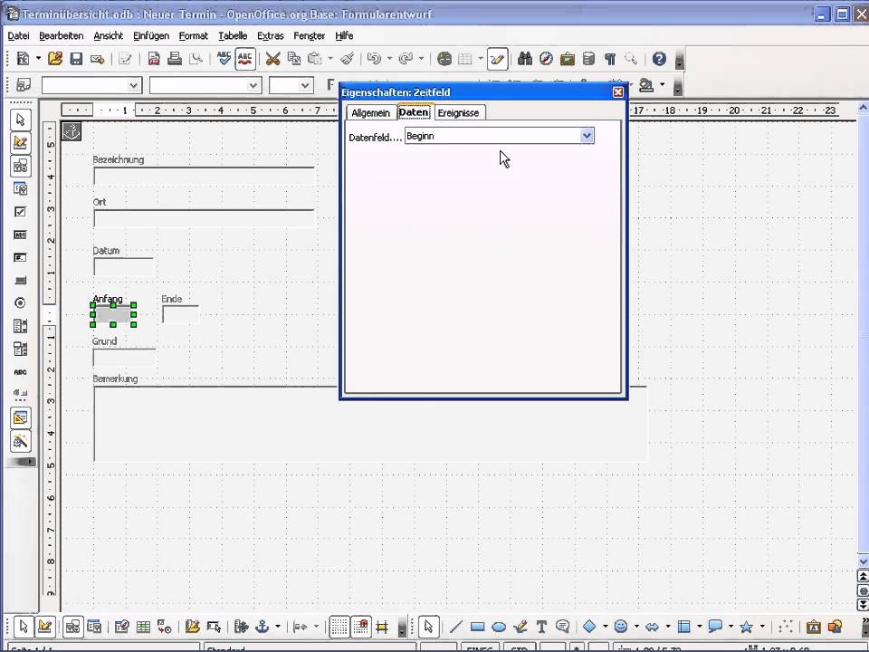 OpenOffice Base Formulare bearbeiten - YouTube