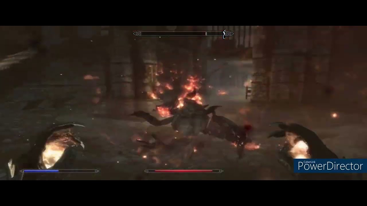 Skyrim Gargoyle jump scare - YouTube