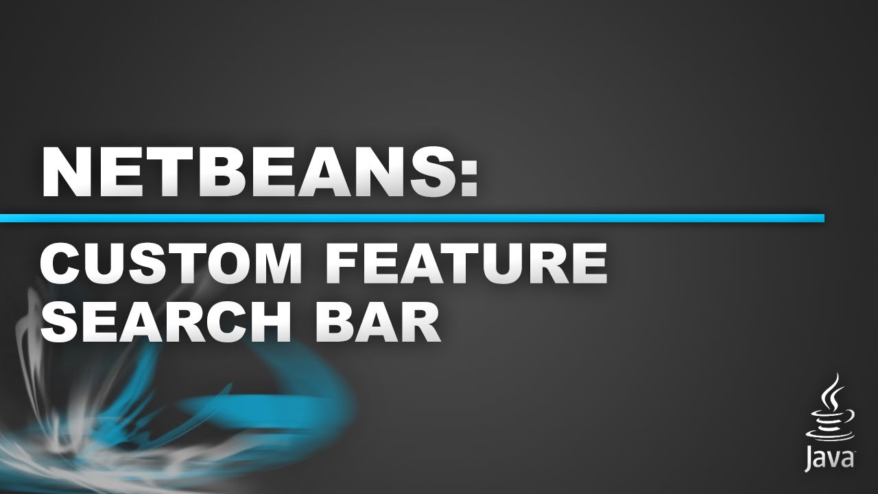 Netbeans Tutorial - Custom Search Bar - YouTube