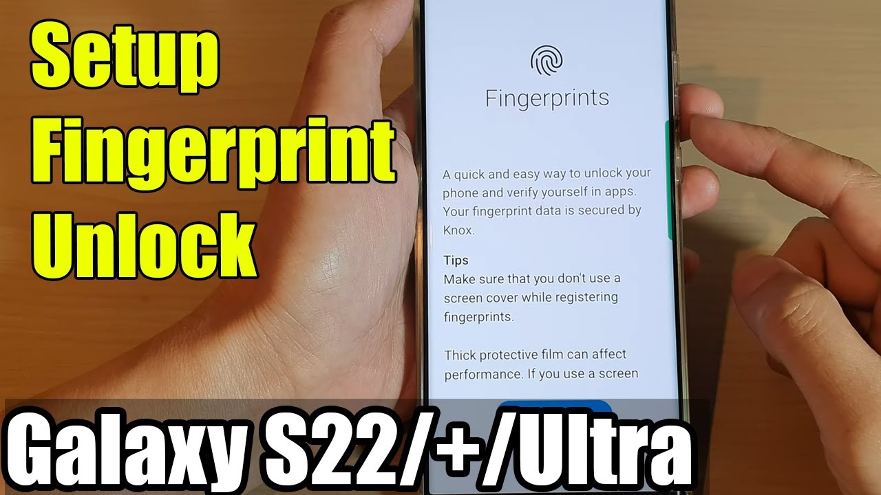 Galaxy S22/S22+/Ultra: How to Setup Fingerprint Unlock - YouTube