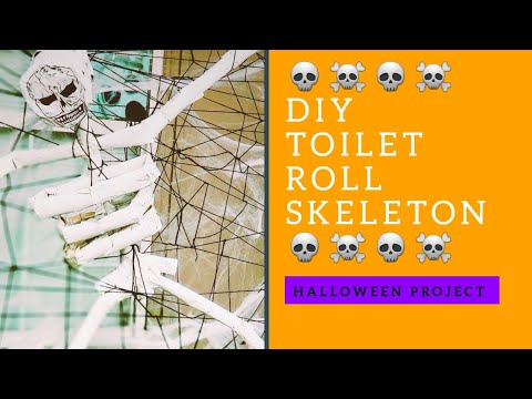Skeleton ( D I Y ) made out of Toilet paper rolls! | Halloween Yard ...