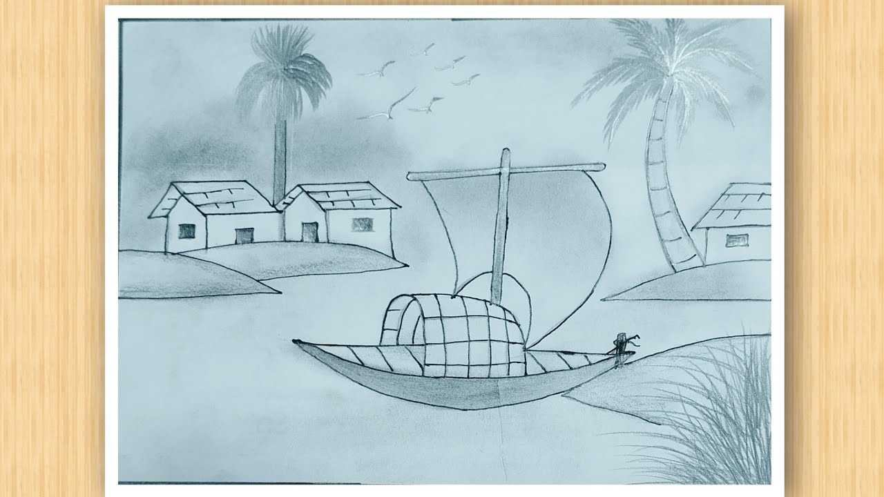 Drawing Tranquility || Simple Steps to Serene Pencil Landscapes - YouTube