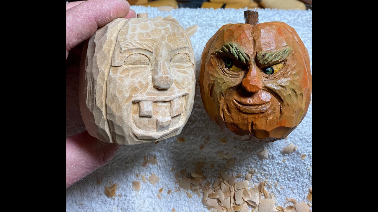 Carving project: goofy pumpkin heads (part I) - YouTube