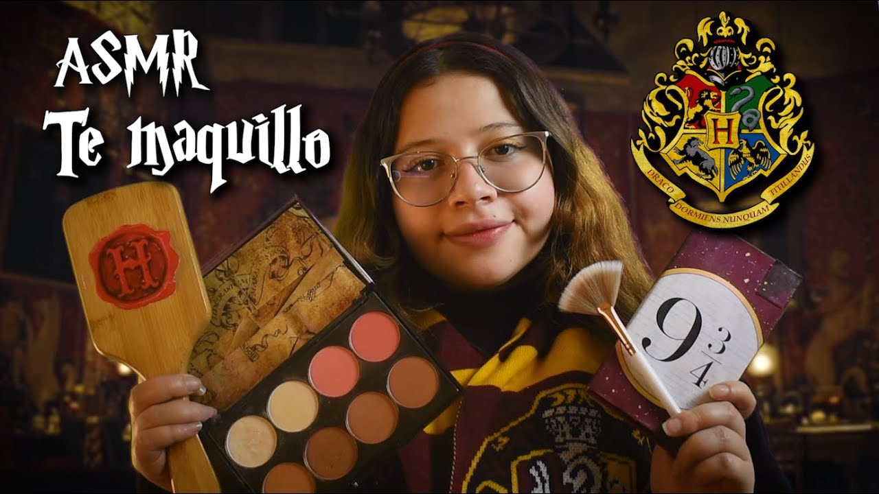 ASMR Español 👯‍♀️ AMIGA TE MAQUILLA 💄Gryffindor 🧙🏻‍♂️ --- ASMR Roleplay ...