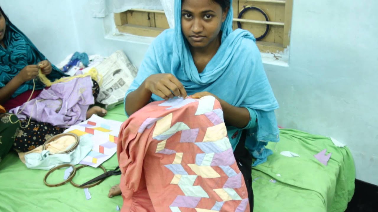 BHALO - Applique work - YouTube