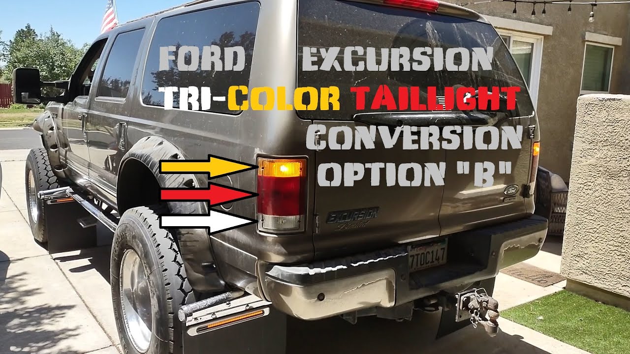 Ford Excursion Rear Amber Turn Signal Conversion: Option "B". CURT ...