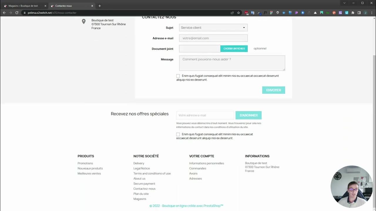 Paramétrer le formulaire de contact et d'inscription dans PrestaShop 1.7 - YouTube