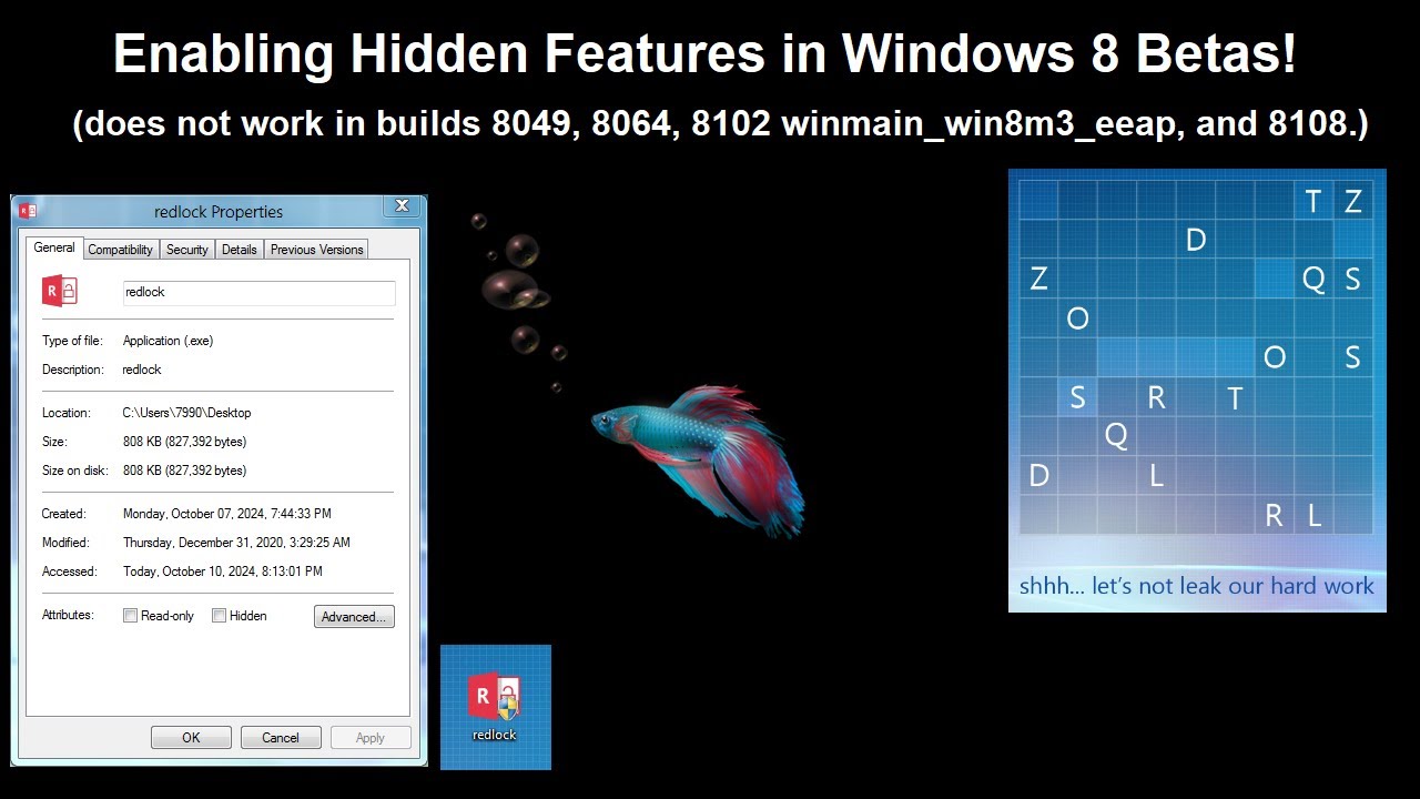 Unlocking the secret Windows 8 beta features! - YouTube