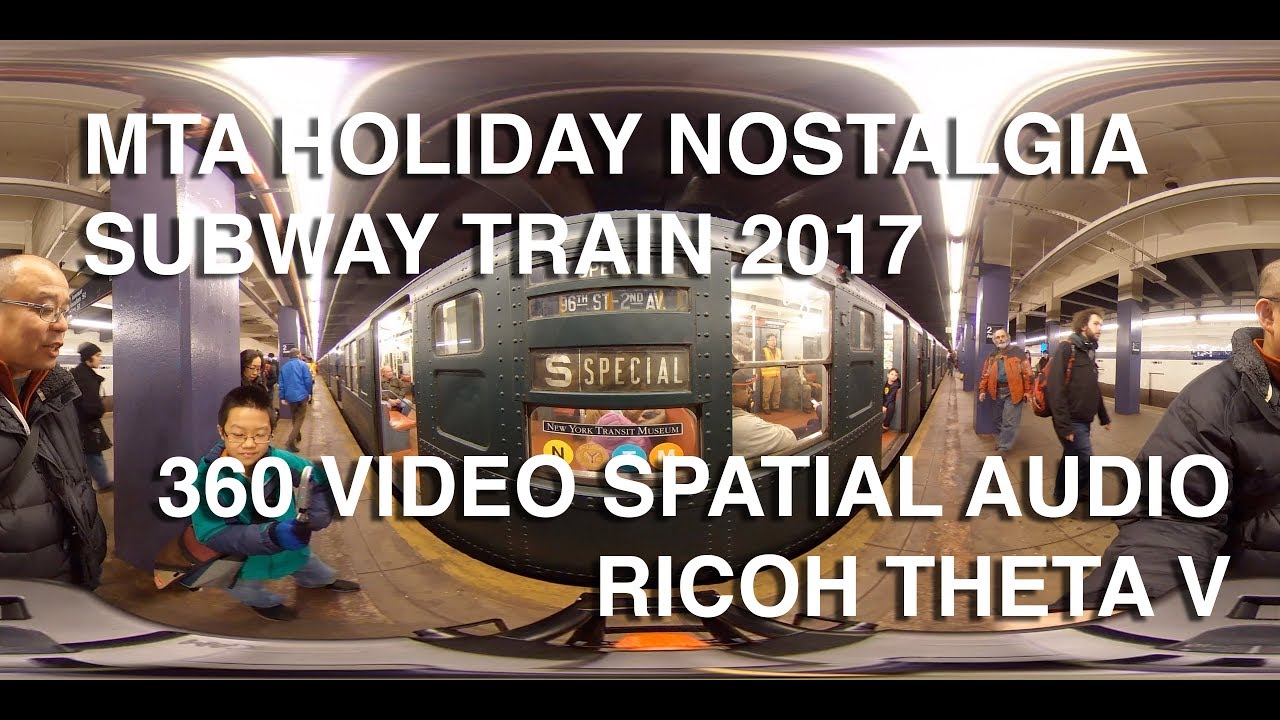 MTA Vintage Holiday Nostalgia Subway Train 2017 - 360 Video - Steadicam ...