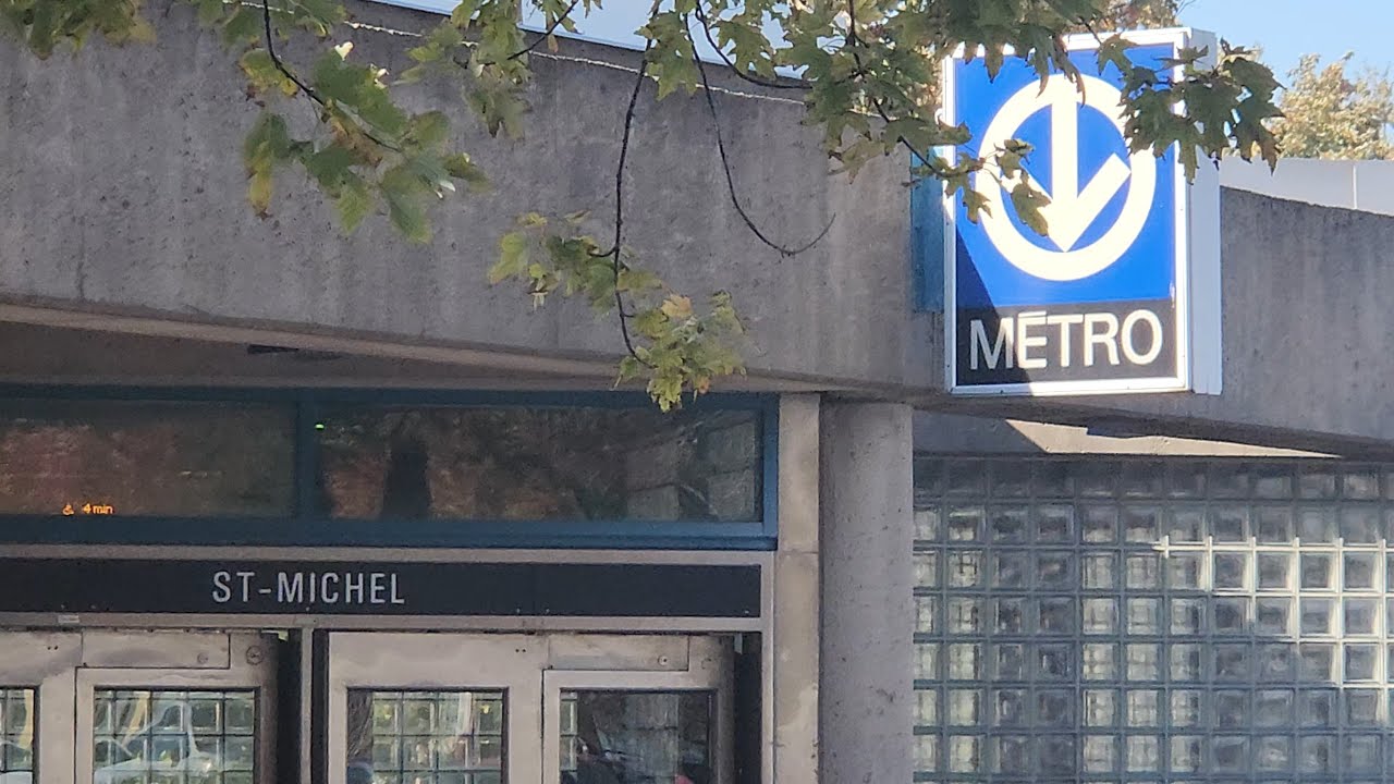 Tuve que correr para coger el Metro Saint Michel. MONTREAL 4k video ...