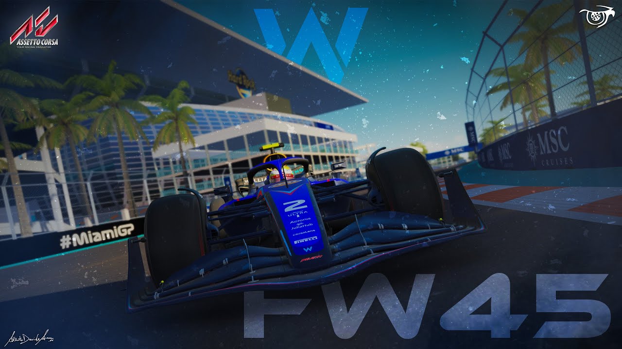 *NEW* Williams FW45 🔋 F1 2023 SHAKEDOWN al Miami International ...