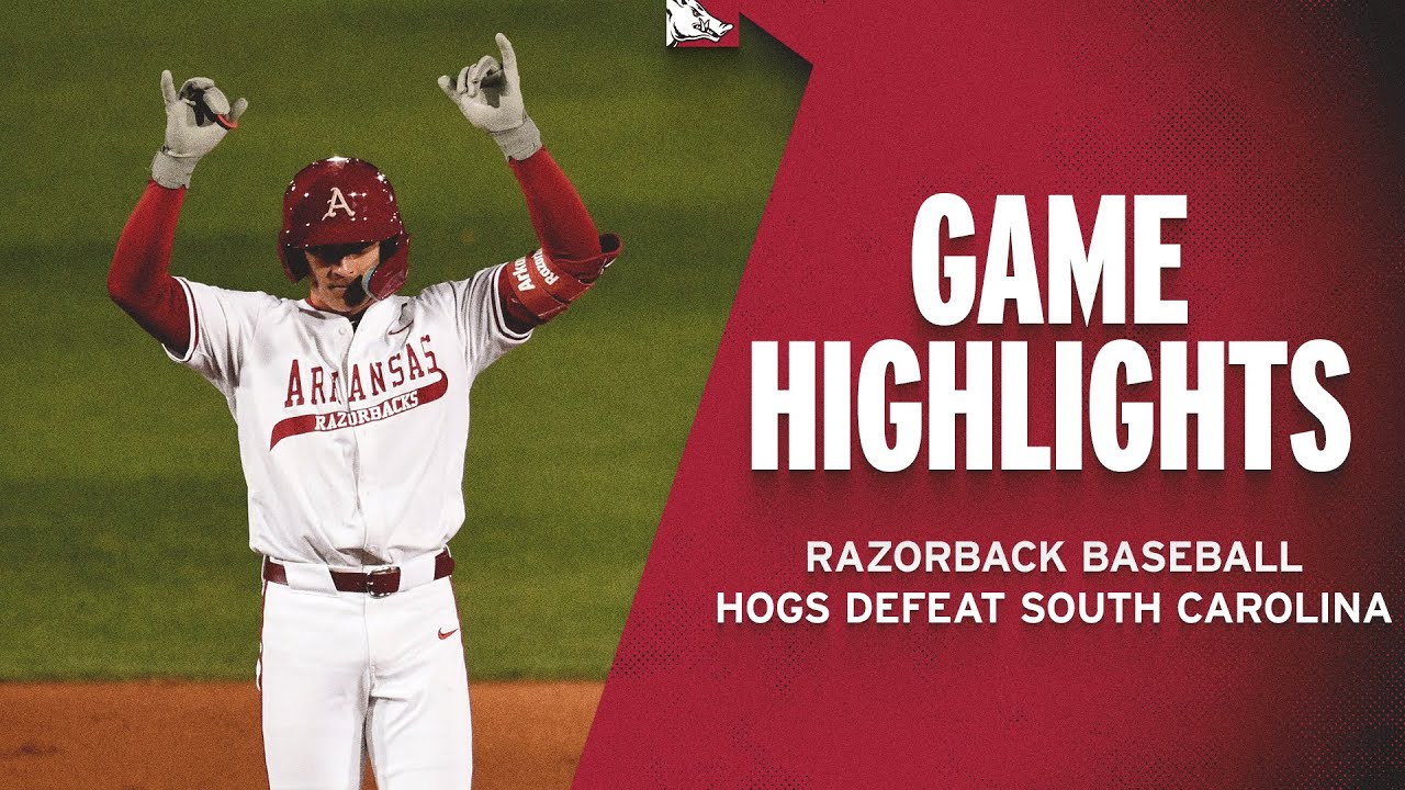 Highlights: Hogs Defeat South Carolina | RAZORBACK BASEBALL - YouTube