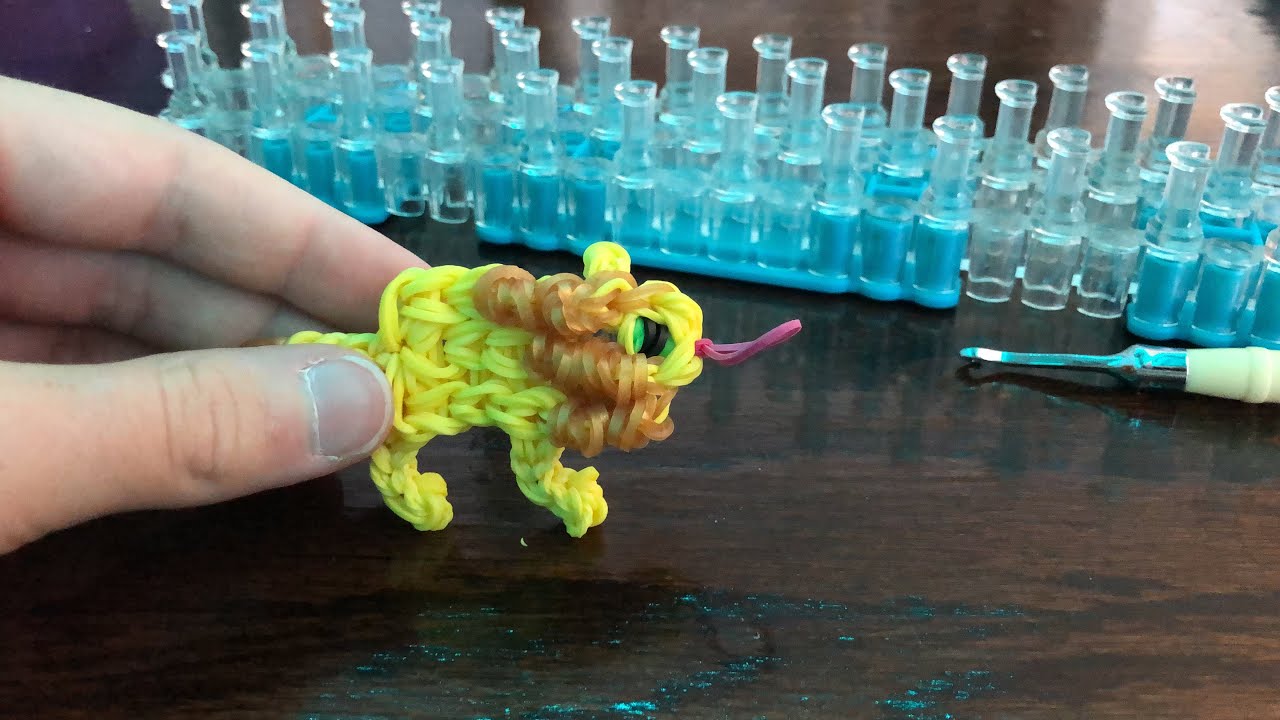 Rainbow Loom Lion Charm - YouTube