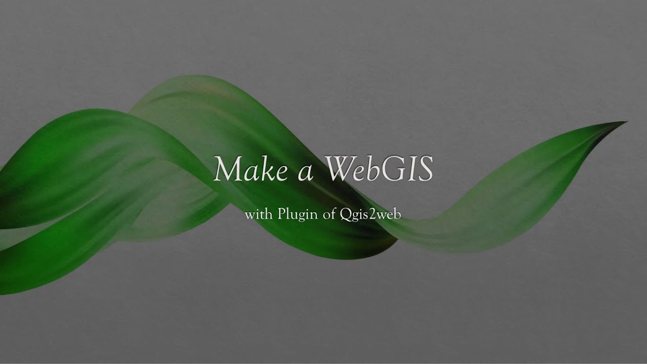 Make a WebGIS with plugin of qgis2web - YouTube