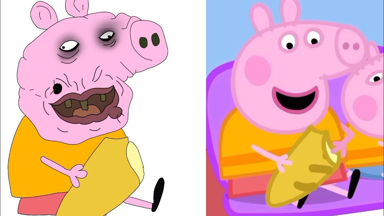funny Peppa pig George swimming Drawing Meme - YouTube