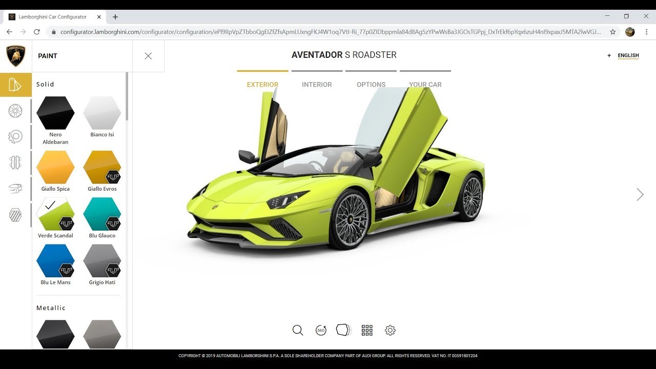 Lamborghini Configurator