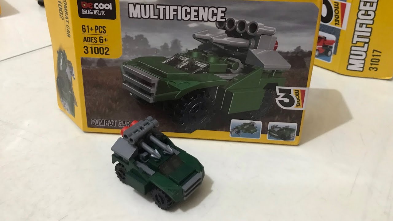Assembly Lego DeCool 31002 Multificence - Combat Car - YouTube