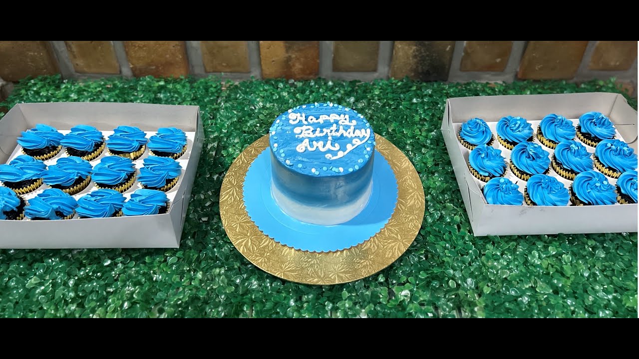 Minamalist cake with cupcakes - YouTube