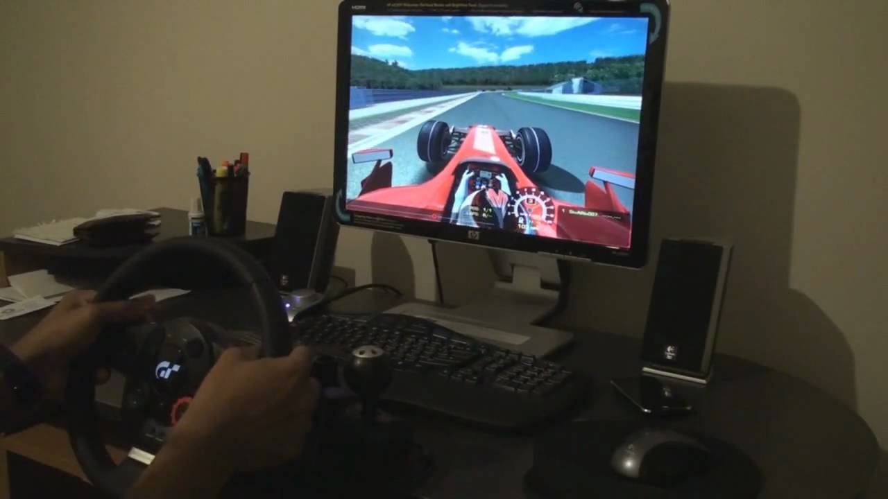 {IN HD} rFactor Formula 1 2007 with Logitech Driving Force GT Wheel ...