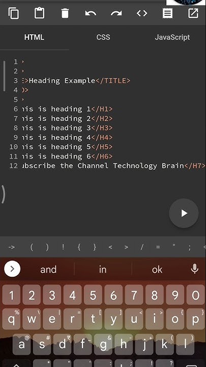How Can Html Coding Do In Mobile 📲 With Codehtml Coding Mobile 📲 Kaise Kara Tech Html Css 📱