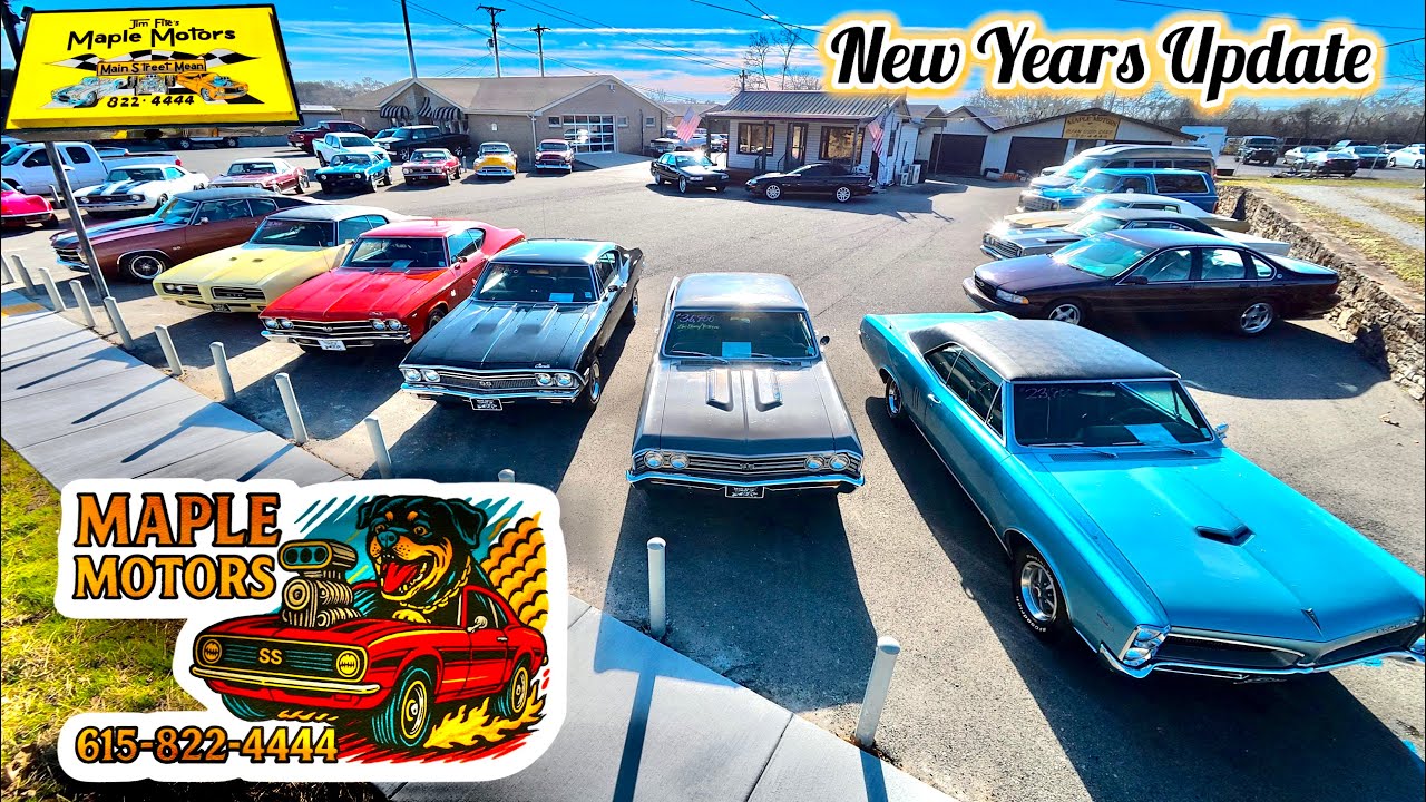 American Muscle Cars Maple Motors NEW Years LOT Walk Hotrods Classic ...