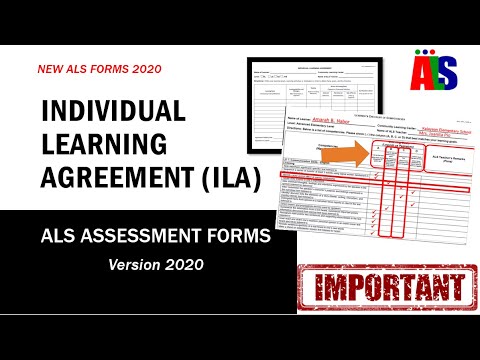 PAANO GAGAWIN ANG INDIVIDUAL LEARNING AGREEMENT (ILA) 2020 - ALS ...