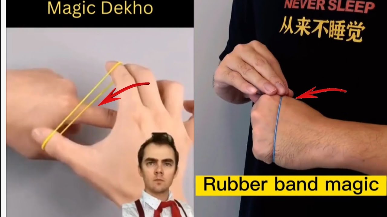 The strangest amazing magic trick with rubber bands, part 101 - YouTube