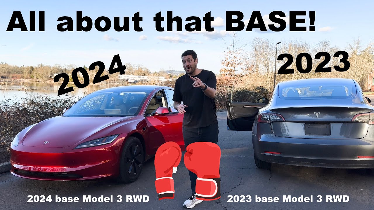 All about that BASE! NEW refreshed 2024 base Model 3 RWD vs outgoing ...