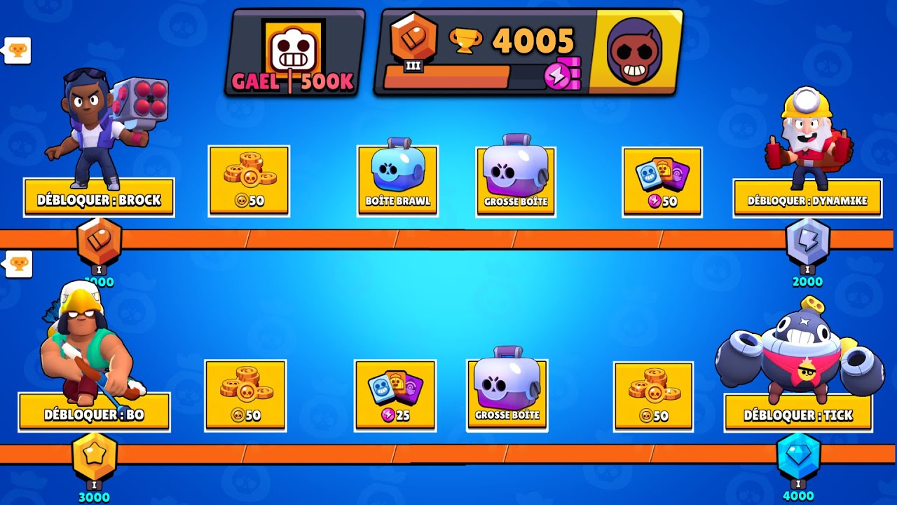 BRAWL STARS 500K - JE RÉCUPÈRE TOUTE MA PROGRESSION DE TROPHÉES ...