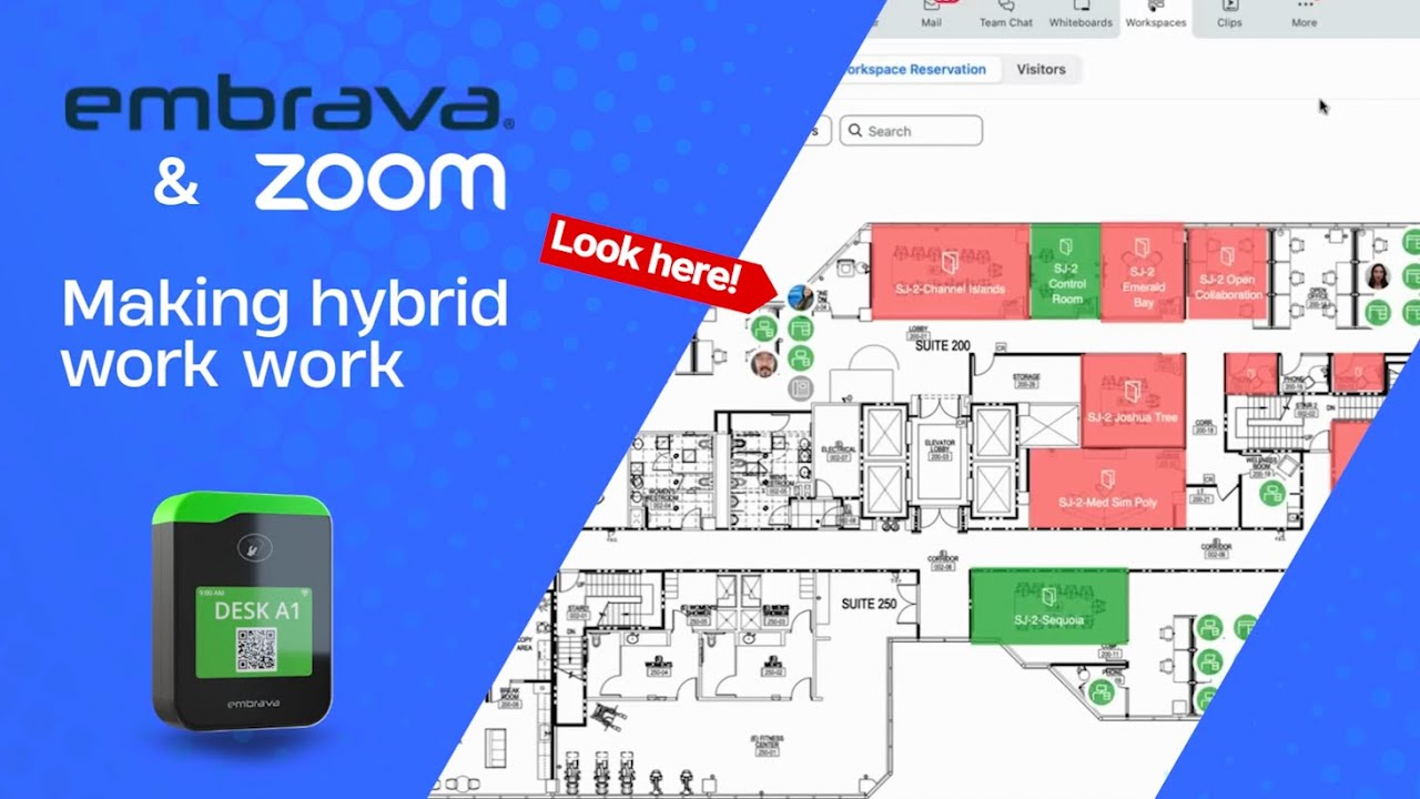 Hybrid workplace with Zoom and Embrava - YouTube