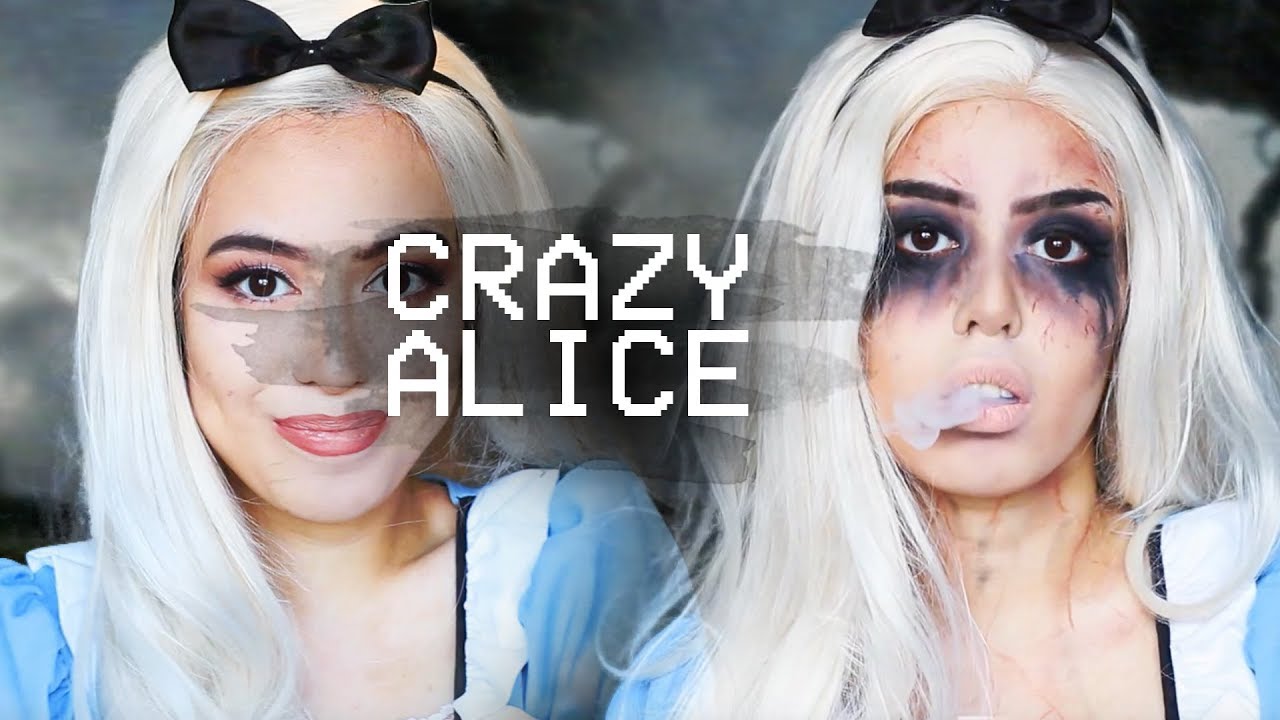 CRAZY ALICE - DIsney Halloween Makeup Tutorial || daniele alexis - YouTube